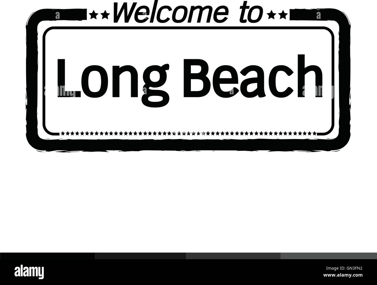 Welcome to Long Beach City illustration design Stock Vector Image & Art ...