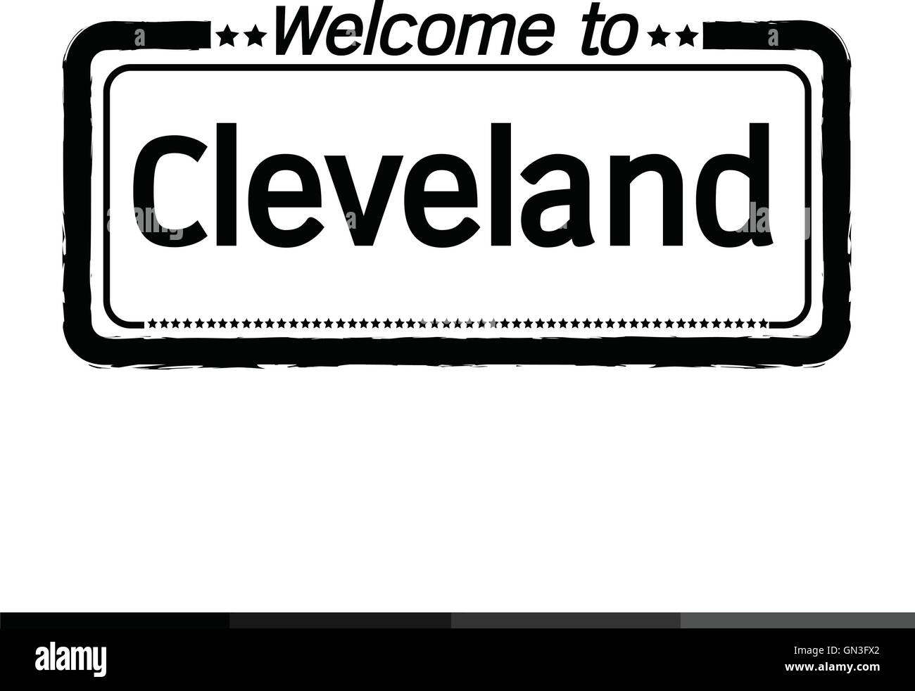 Welcome to Cleveland City illustration design Stock Vector Image & Art ...