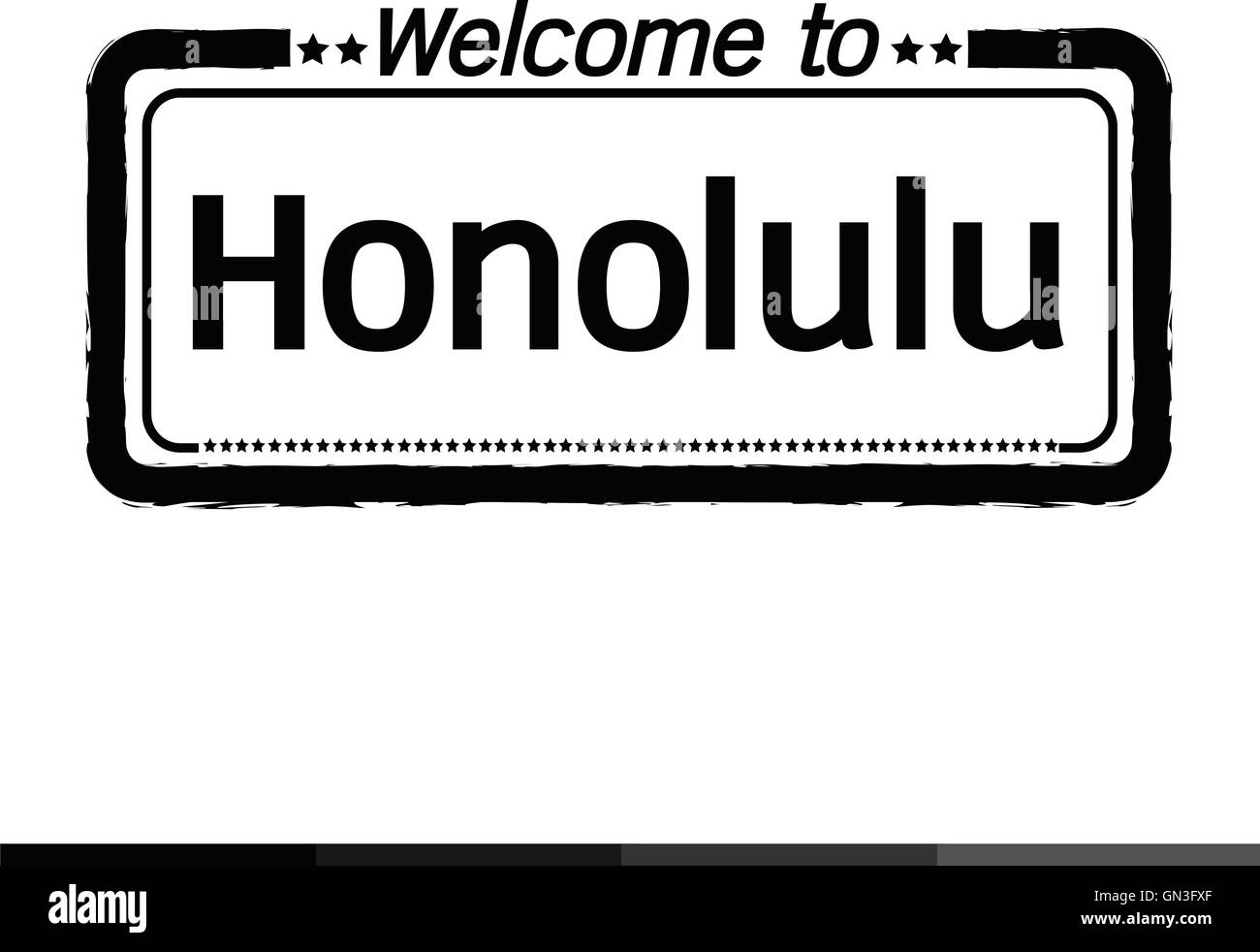 Welcome to Honolulu City illustration design Stock Vector Image & Art ...
