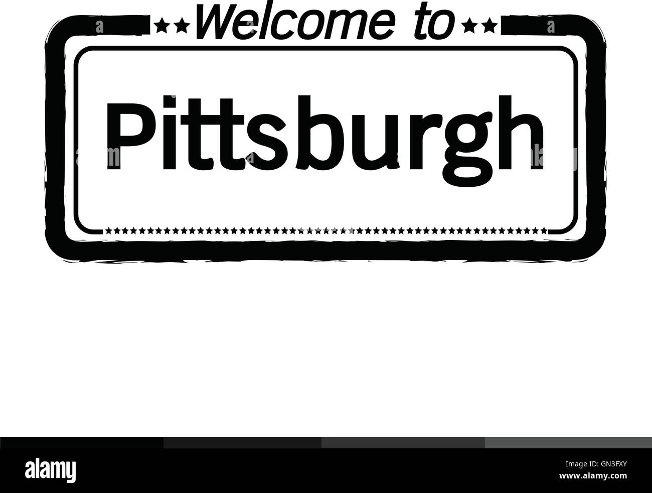Welcome to Pittsburgh City illustration design Stock Vector Image & Art ...