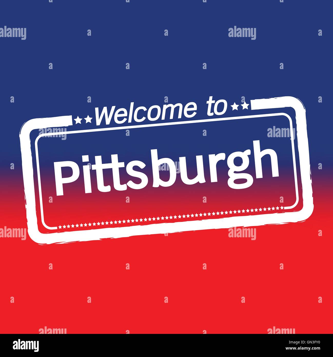 Welcome to Pittsburgh City illustration design Stock Vector Image & Art ...