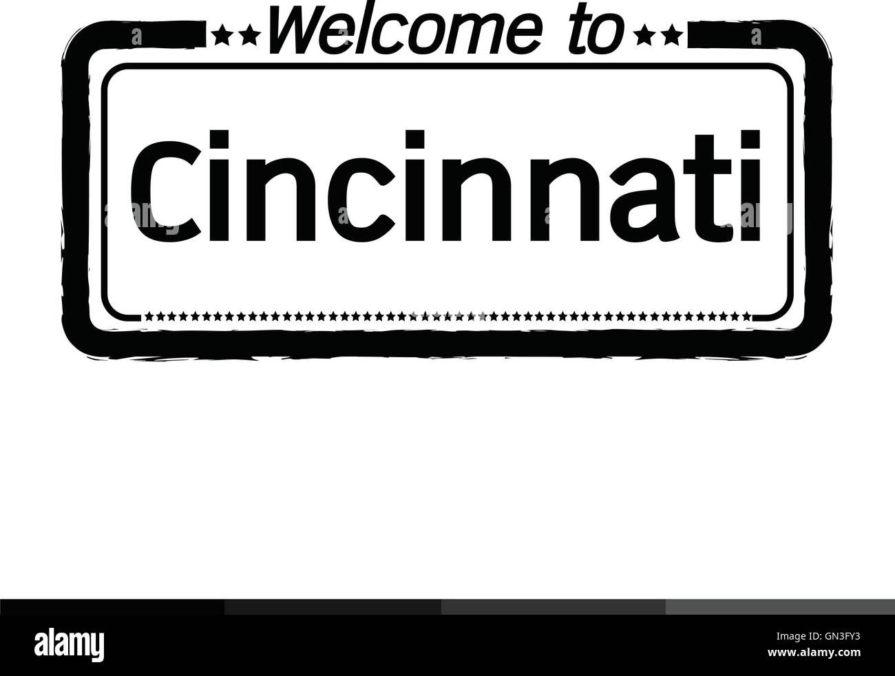 Welcome to Cincinnati City illustration design Stock Vector Image & Art ...