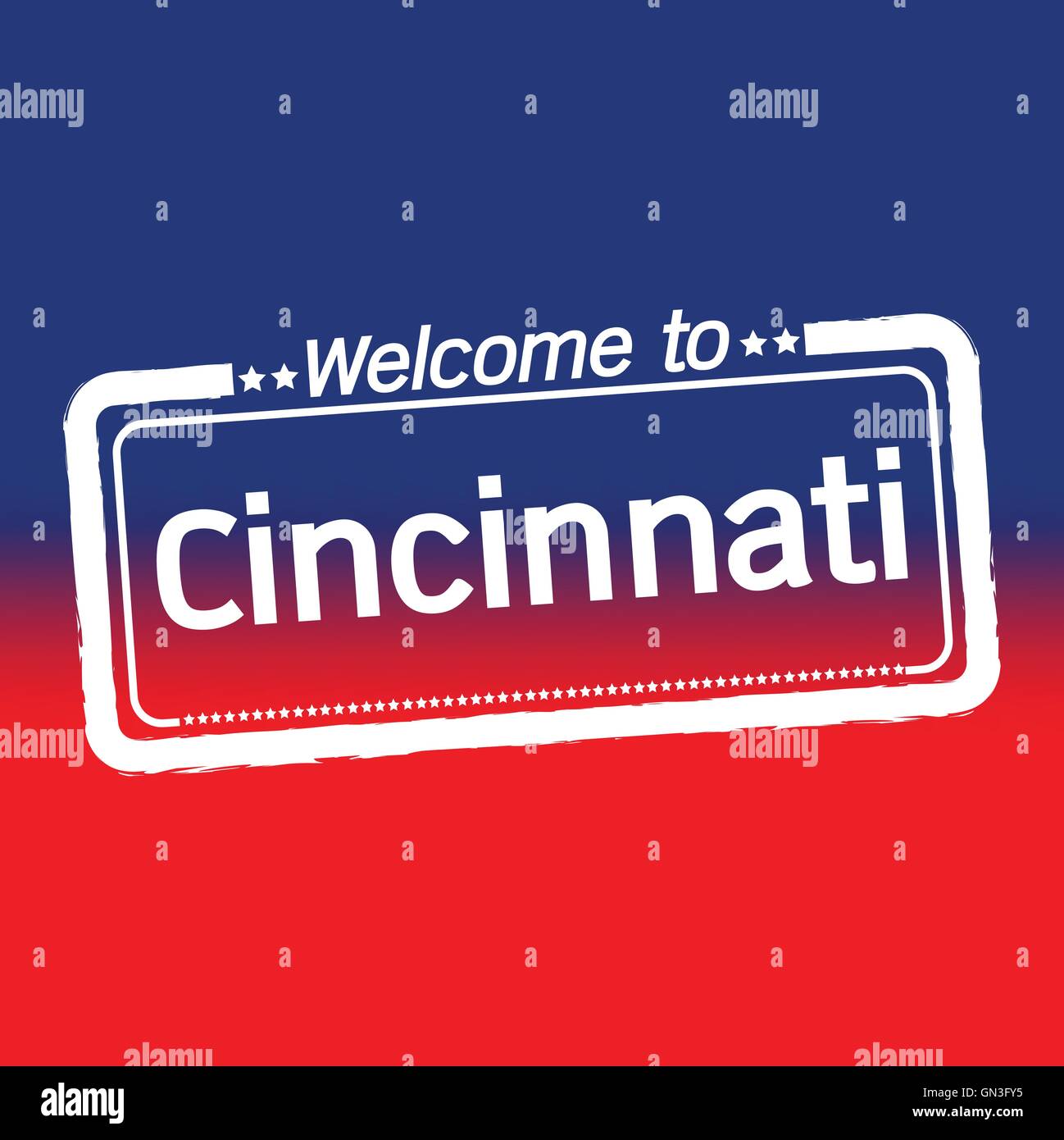 Welcome to Cincinnati City illustration design Stock Vector Image & Art ...