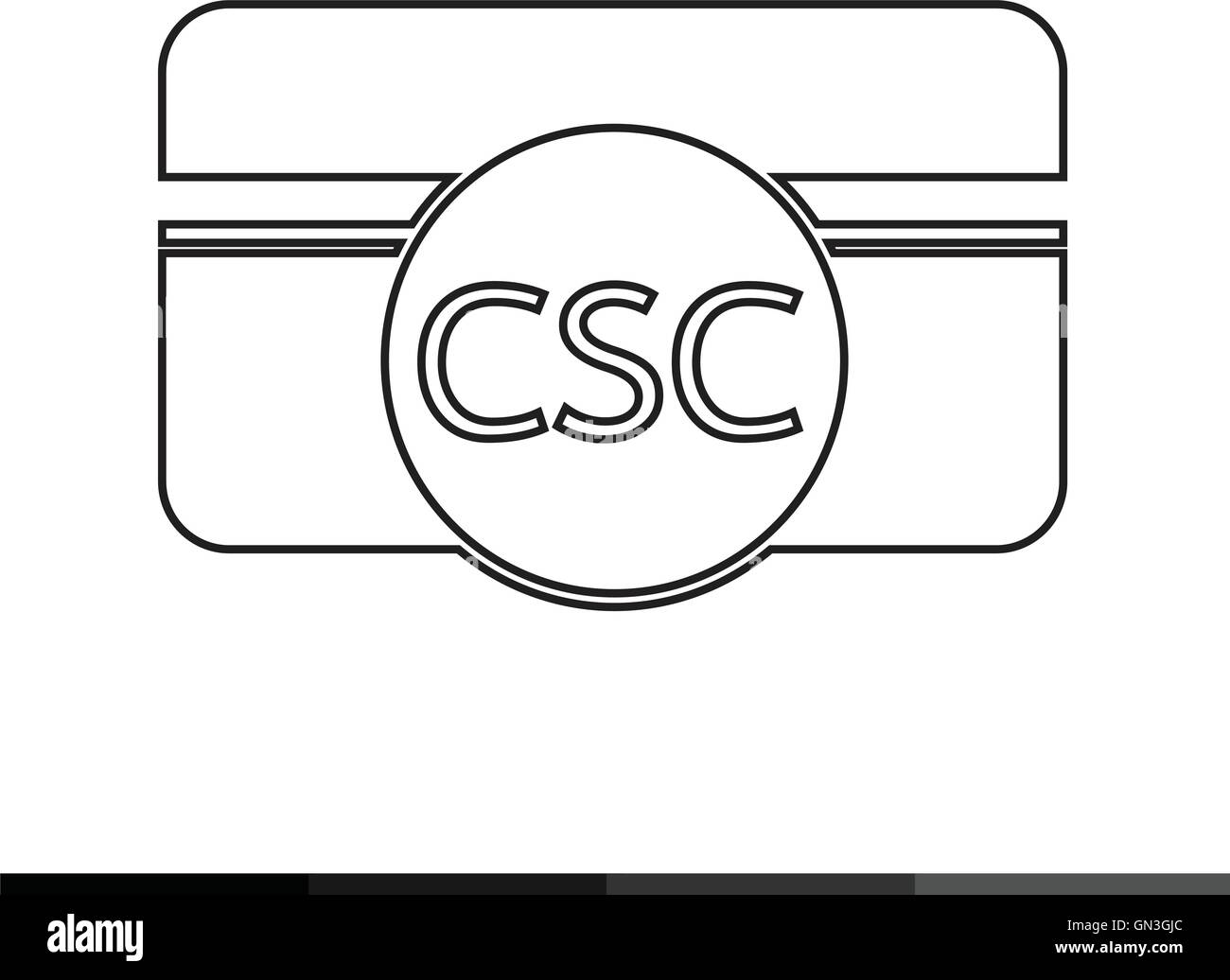 Card Security Code CSC icon illustration design Stock Vector Image ...
