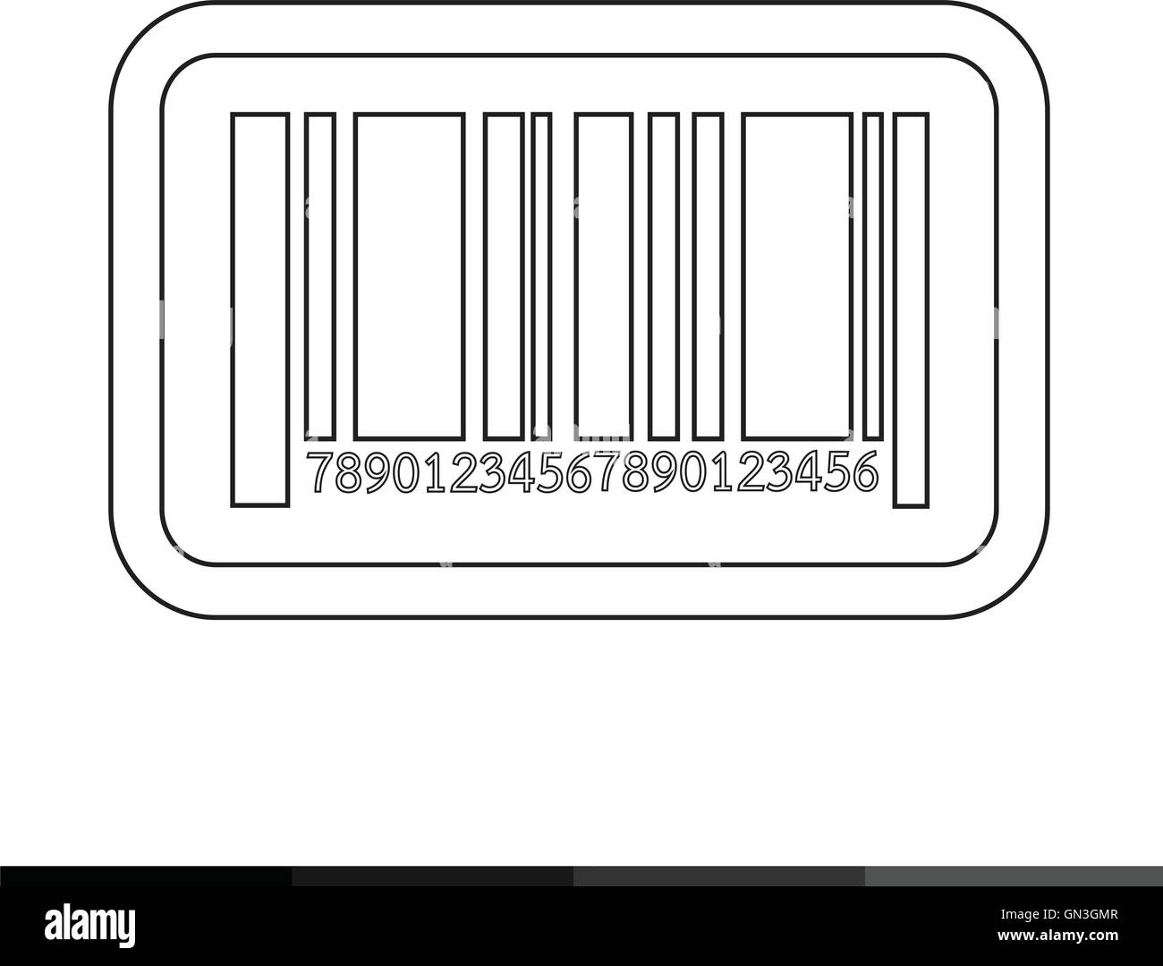 Barcode icon in black Stock Vector Images - Alamy