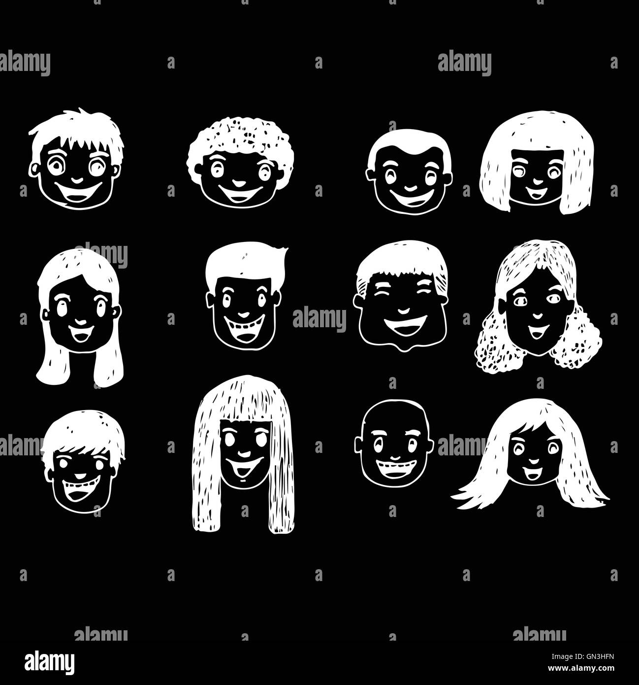 People face cartoon icon Illustration design Stock Vector Image & Art ...