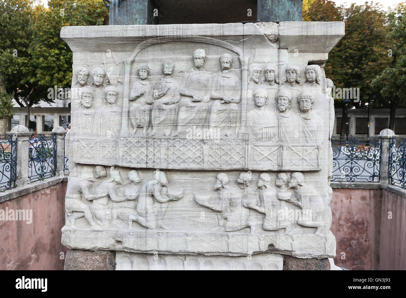 Base of the Obelisk of Theodosius in Istanbul, Turkey Stock Photo - Alamy