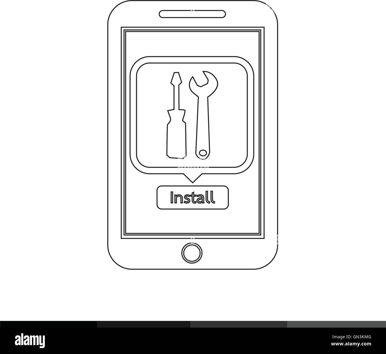 icon of smart phone mobile tool application illustration design Stock ...