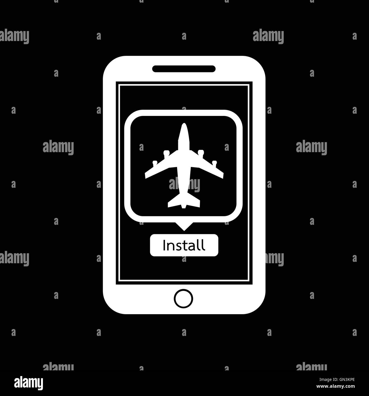 icon of smart phone mobile airport application illustration design ...