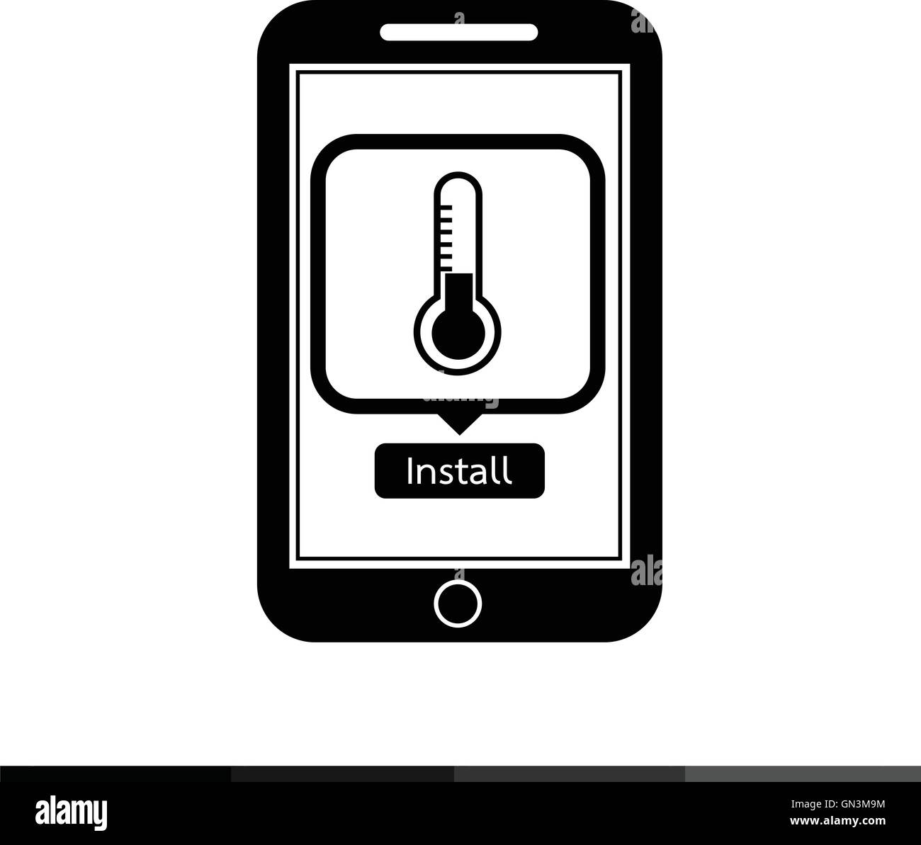 icon of smart phone mobile temperature application illustration design ...