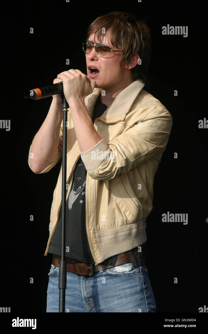 Member of British pop and boy band Take That, singer song writer Mark ...