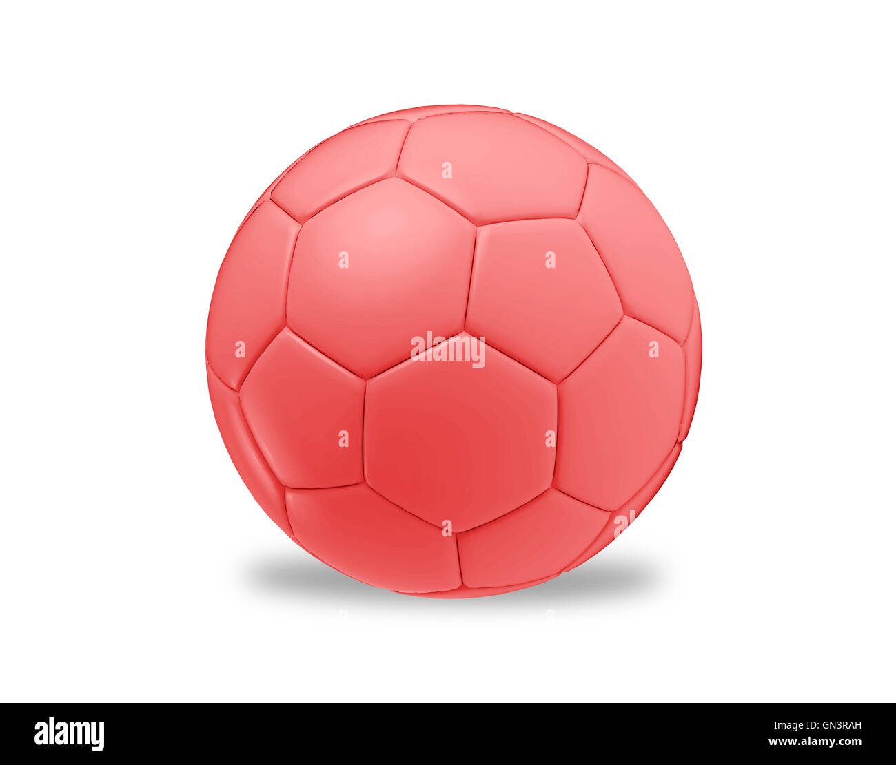 Red soccer ball isolated hexagon hi-res stock photography and images ...