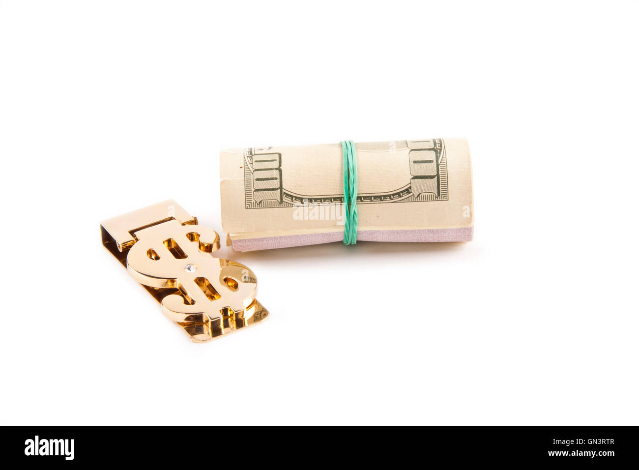 Rolled up paper dollar Stock Photo - Alamy