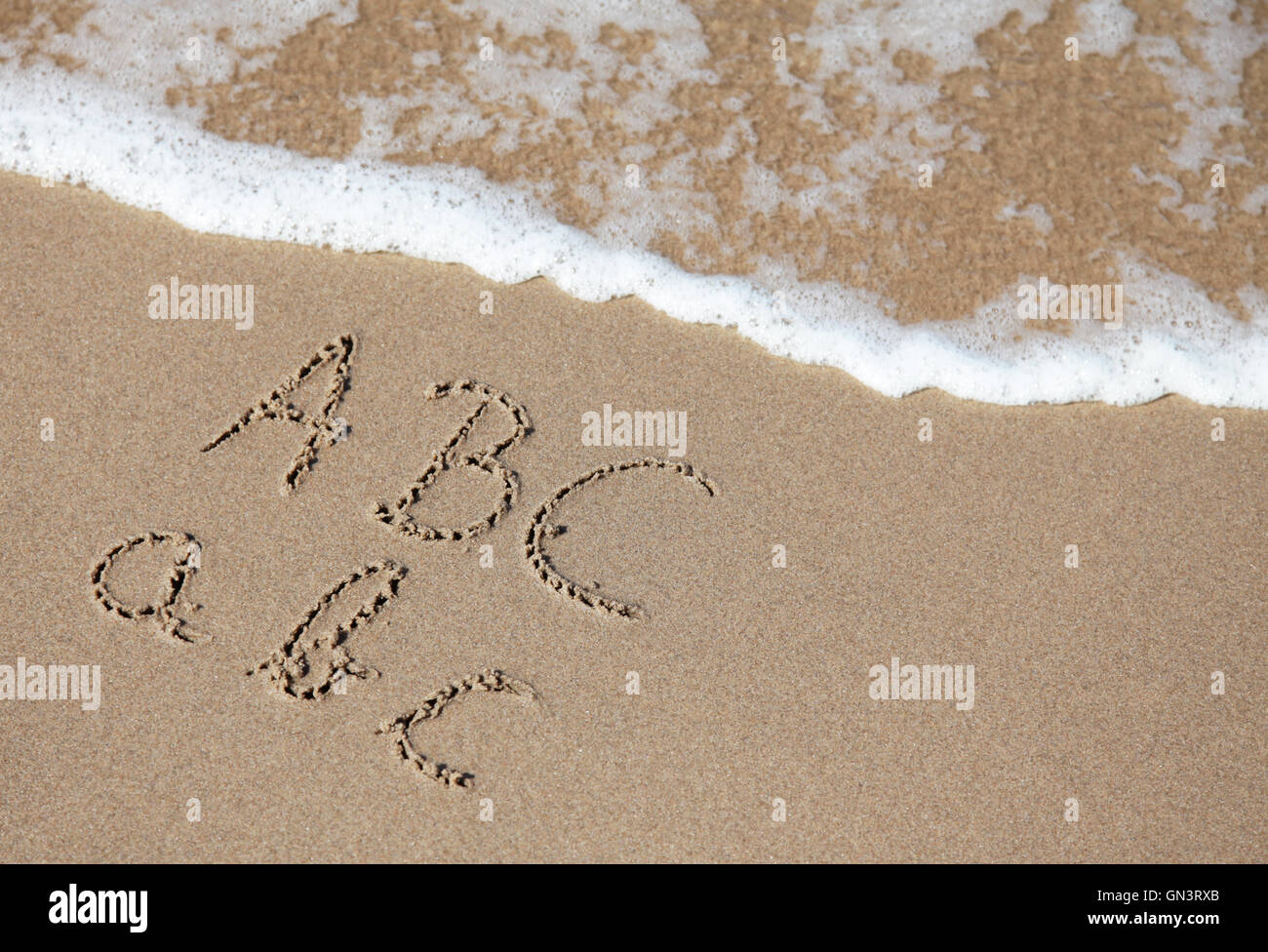 The alphabet beach hi-res stock photography and images - Alamy