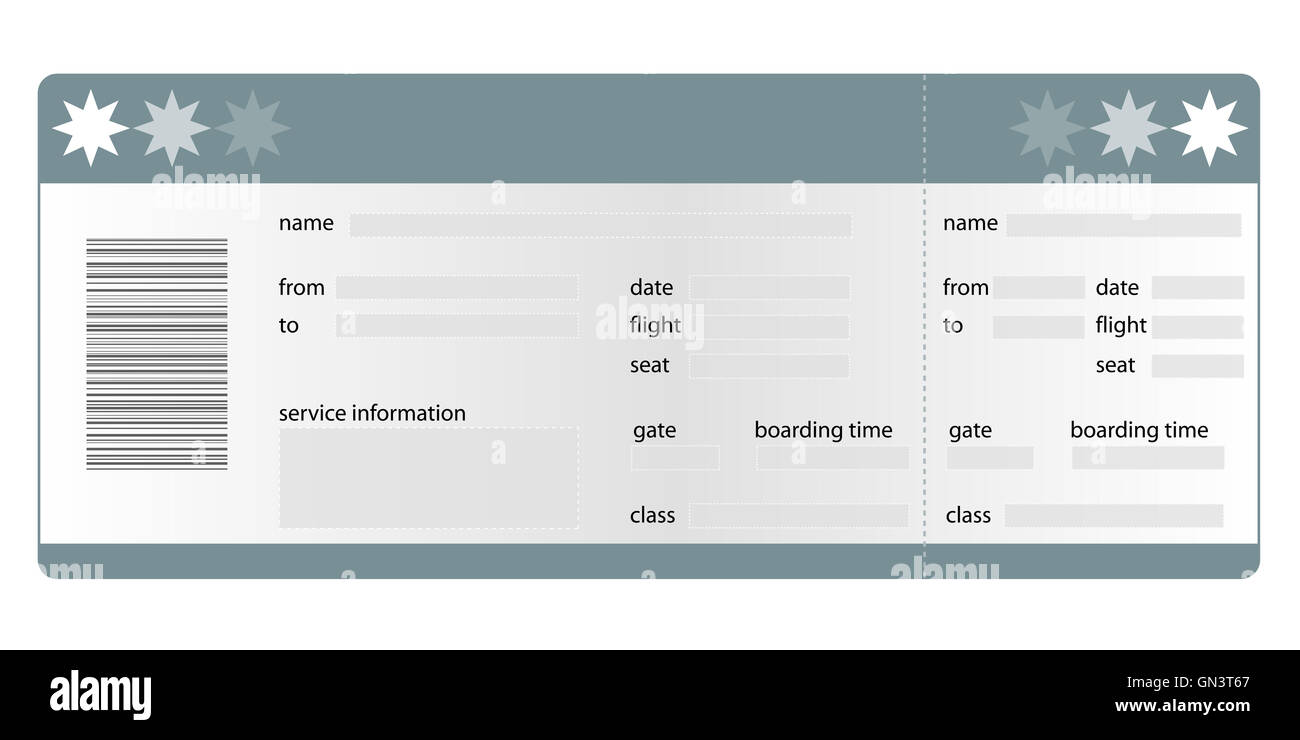 Stylized flight boarding pass Stock Photo - Alamy