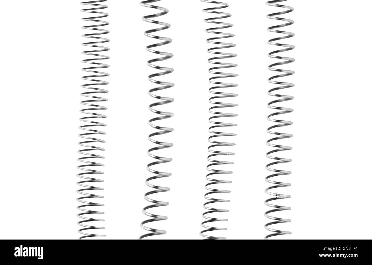 Real springs isolated on white background Stock Photo - Alamy