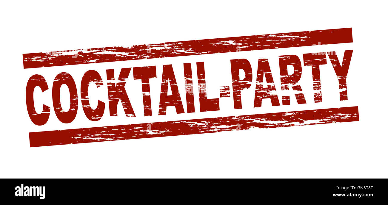Stamp - cocktail party Stock Photo - Alamy
