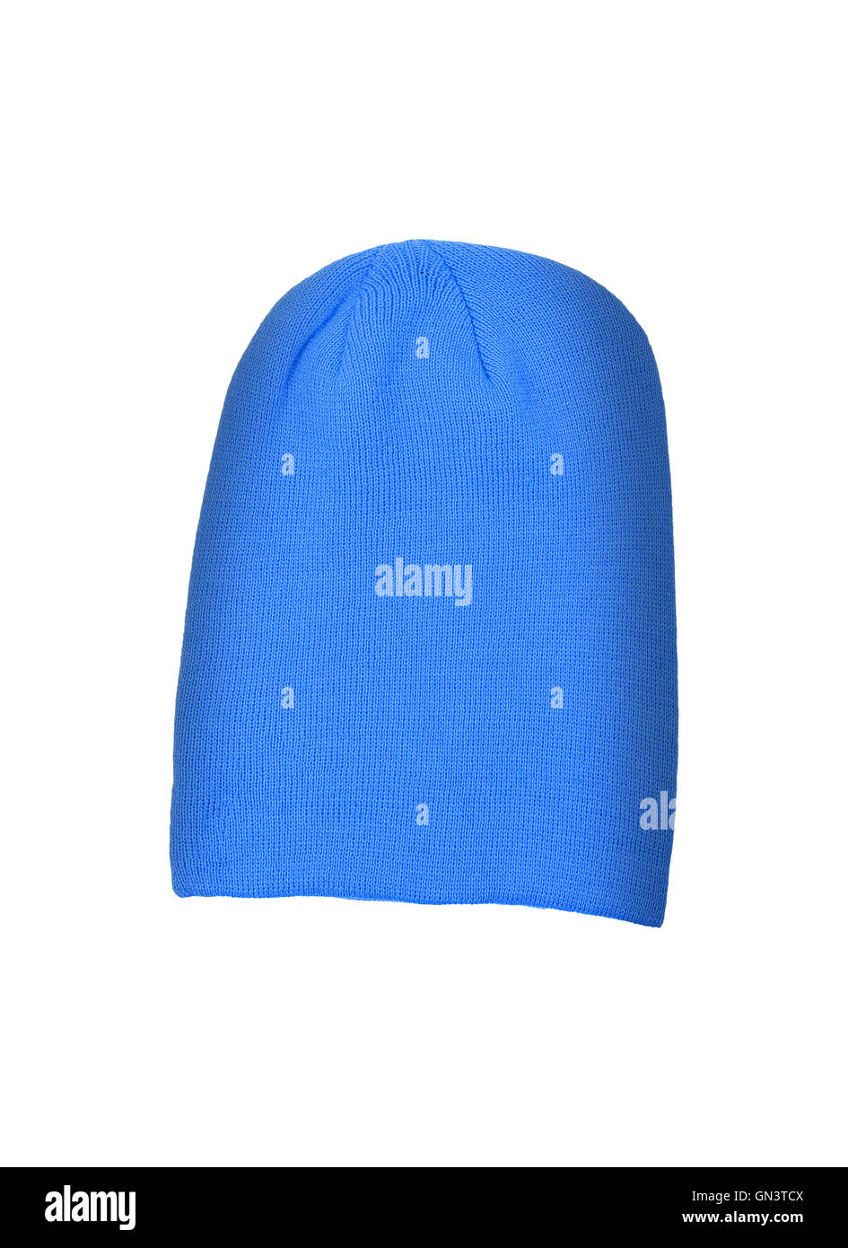 Blue wool hat isolated on white background Stock Photo - Alamy