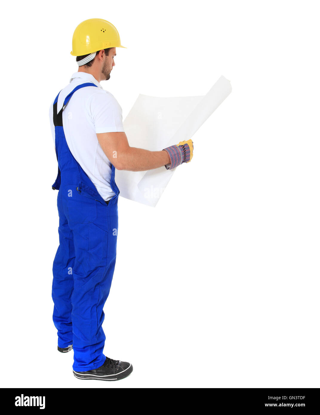 Construction worker attractive man Cut Out Stock Images & Pictures - Alamy