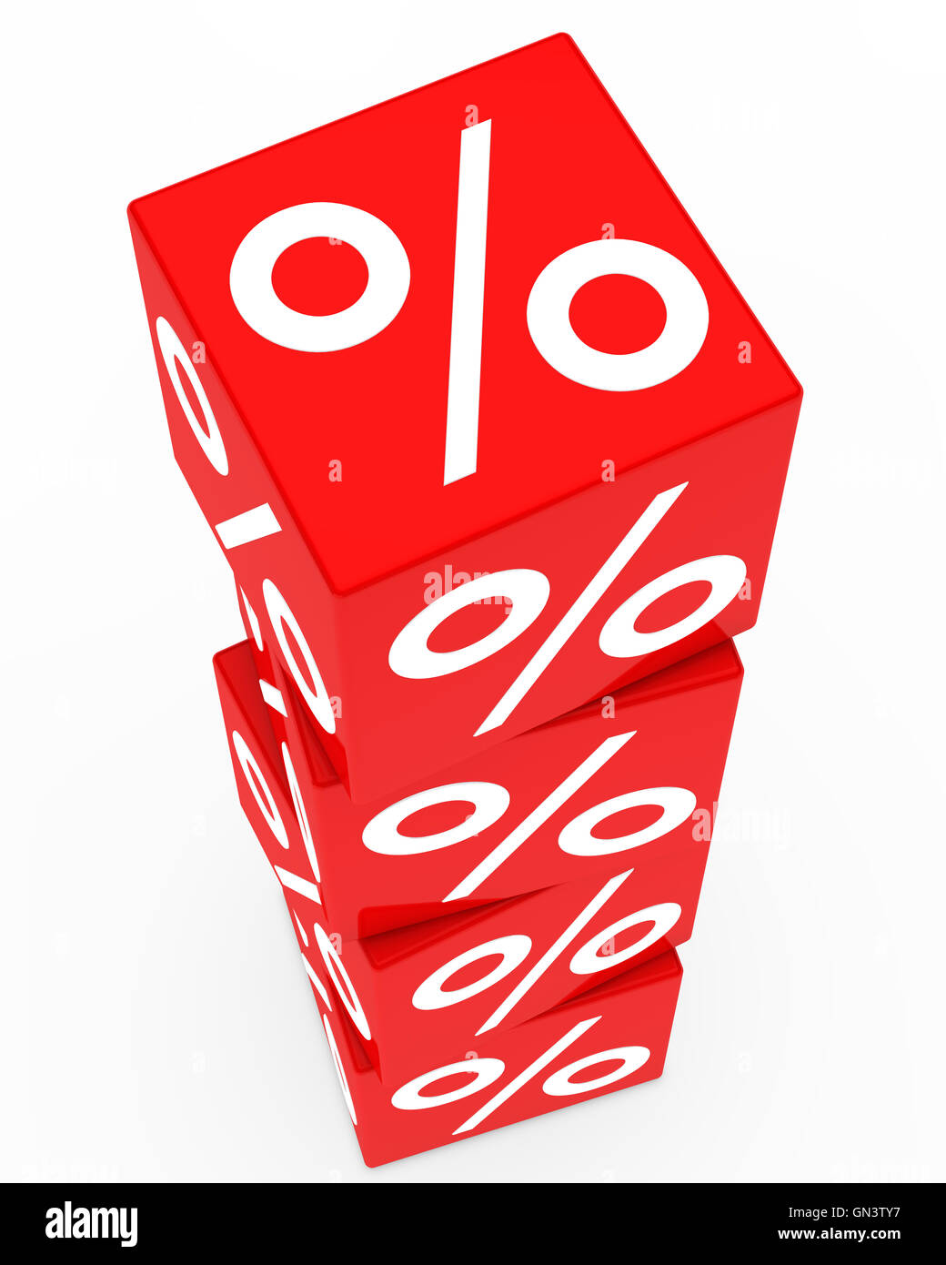red sale cubes tower Stock Photo - Alamy