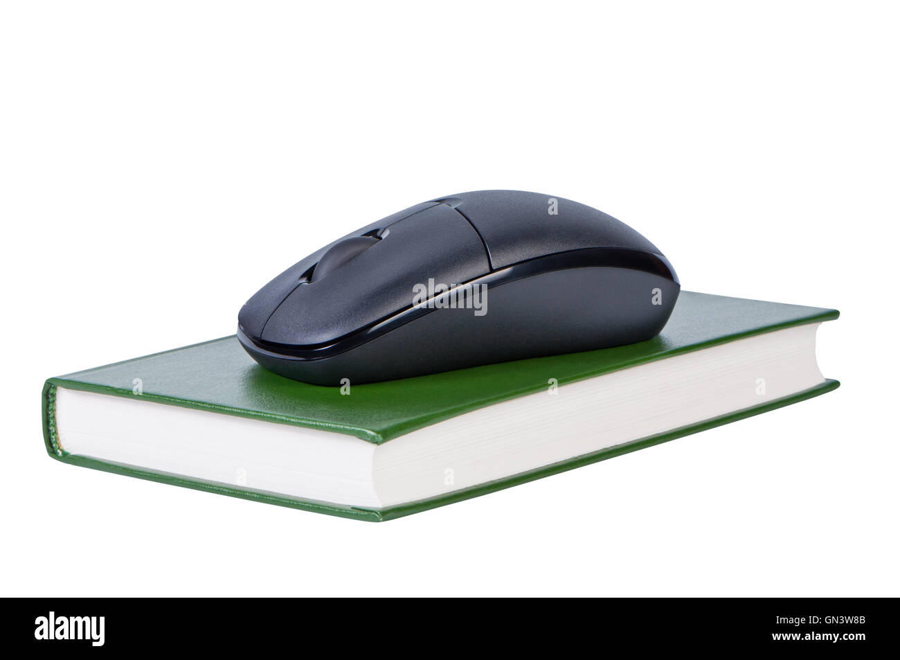 Computer mouse on book isolated Stock Photo - Alamy