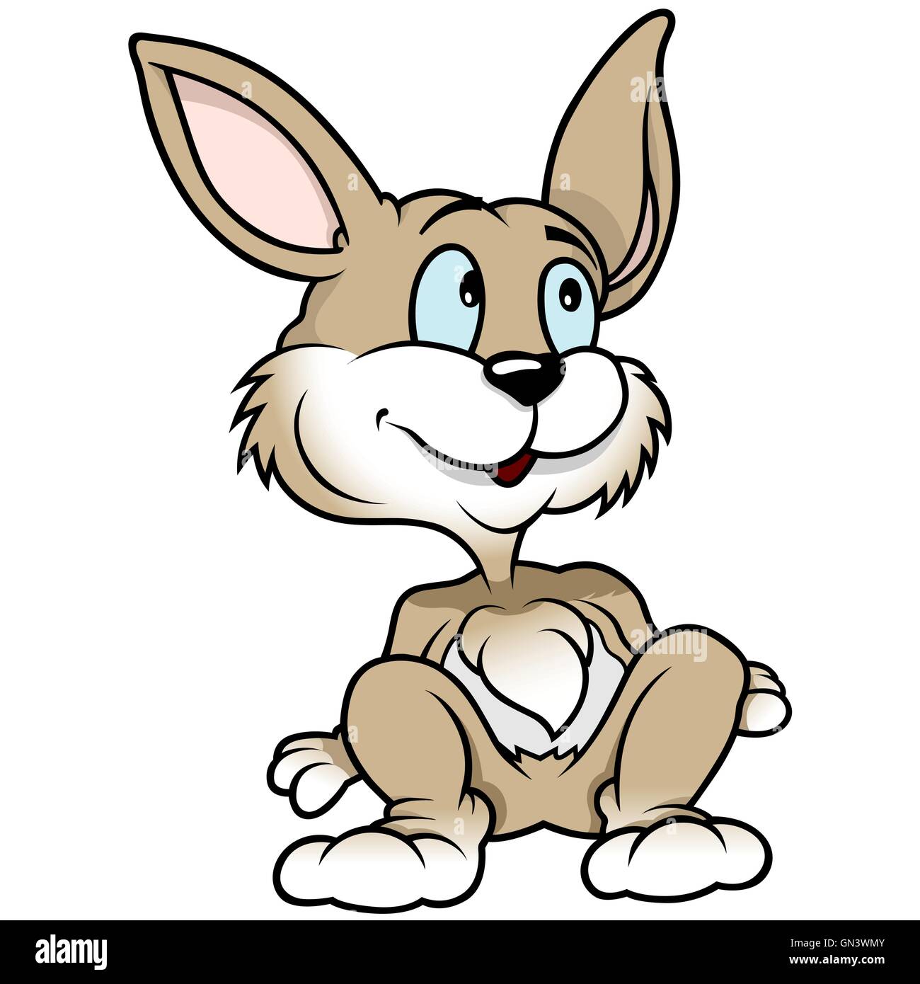 Sitting Brown Rabbit Stock Vector Image & Art - Alamy