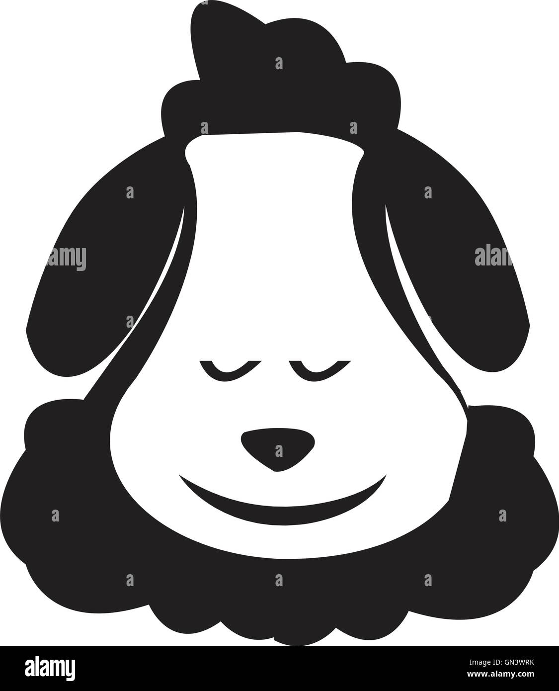 Vector. Isolated cartoon sheep head Stock Vector Image & Art - Alamy