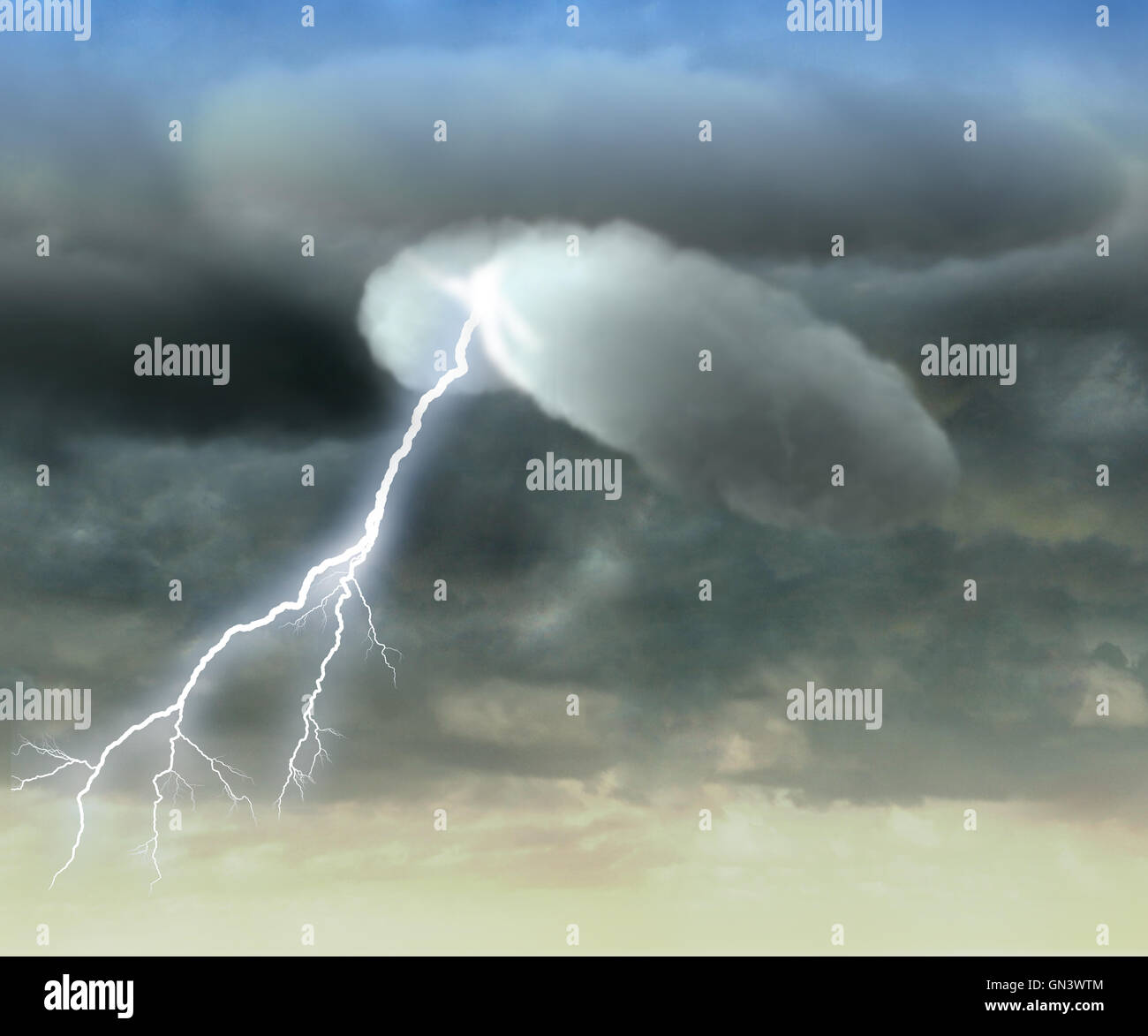 Lightning, cloud, precipitation, atmospheric phenomenon Stock Photo - Alamy