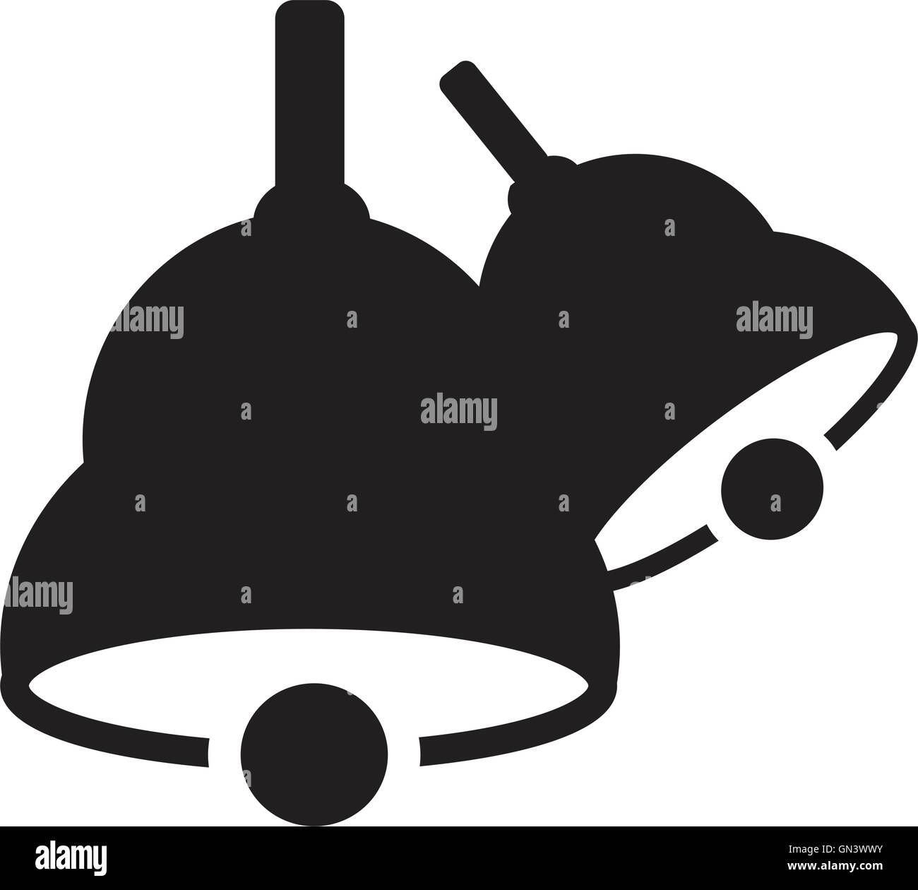 Christmas bell bow mistletoe Cut Out Stock Images & Pictures - Alamy