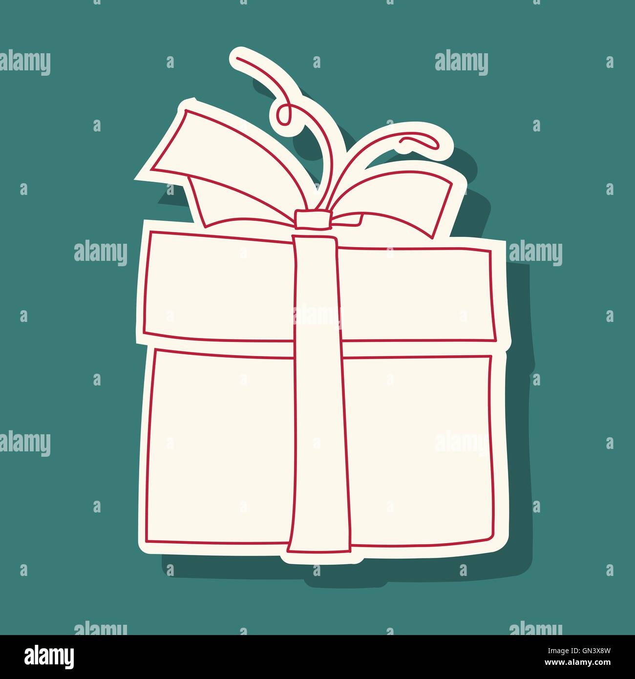 Abstract doodle gift box Stock Vector Image & Art - Alamy