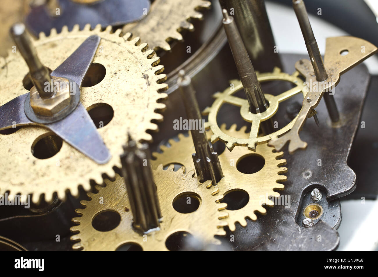 Metal Cogwheels Inside Old Clockwork to success concept for your ...