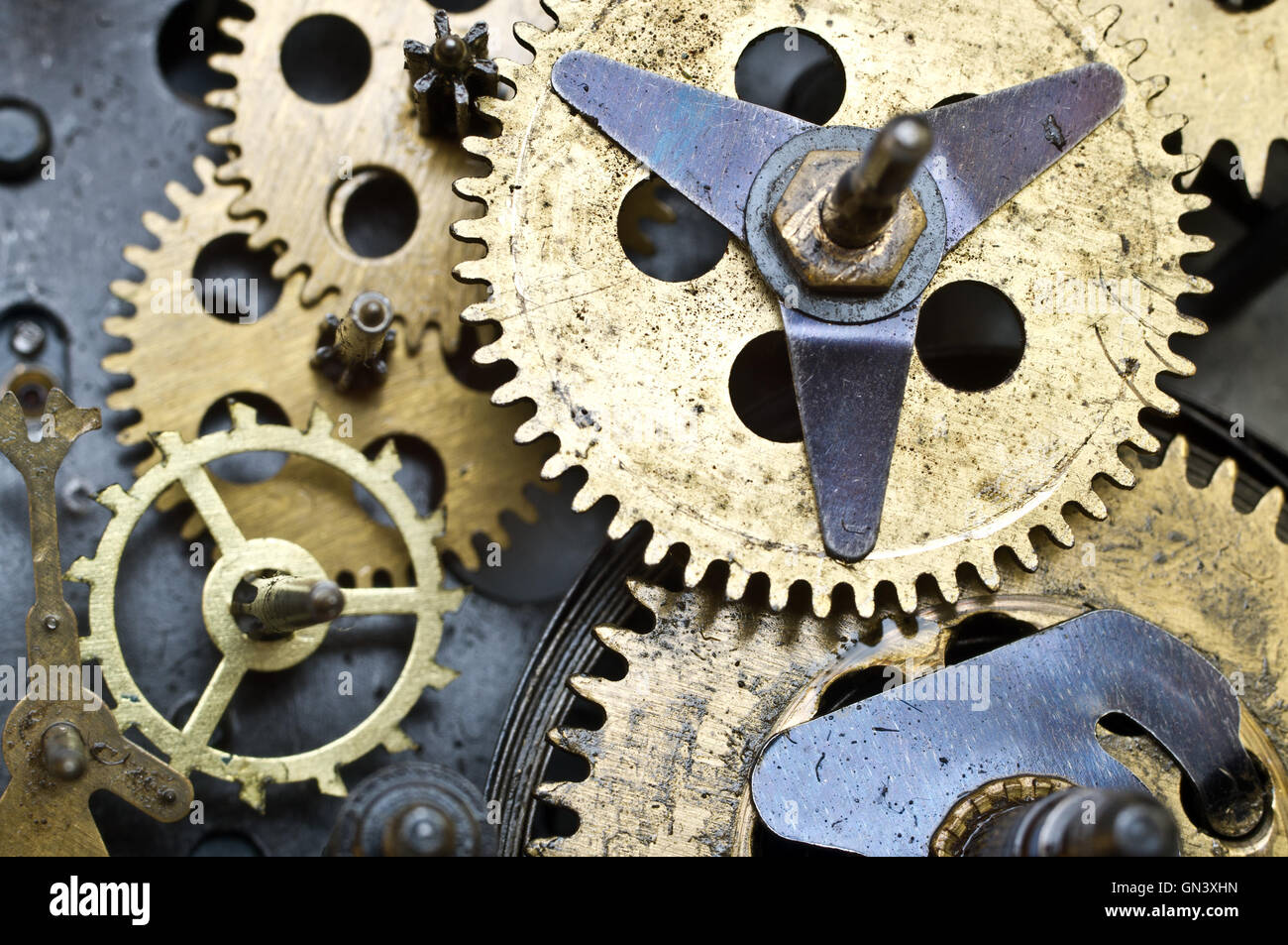 Metal Cogwheels Inside Old Clockwork to success concept for your ...