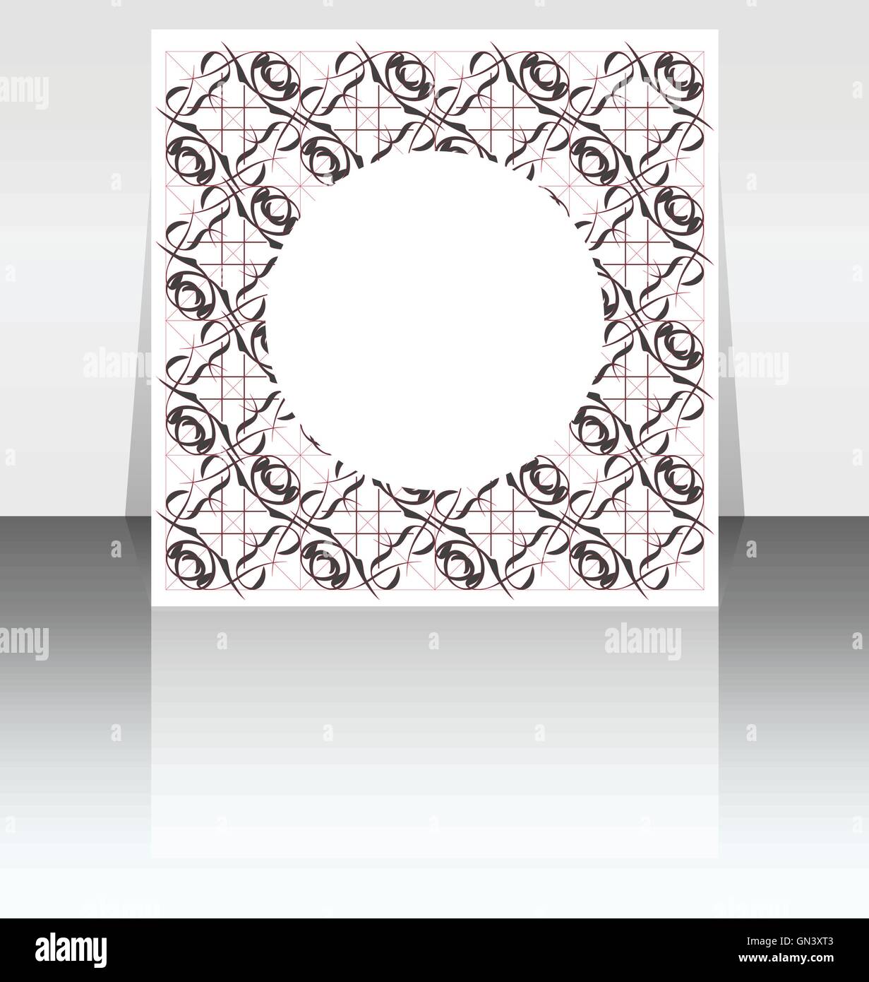 Vector folder design on vintage floral background Stock Vector Image ...