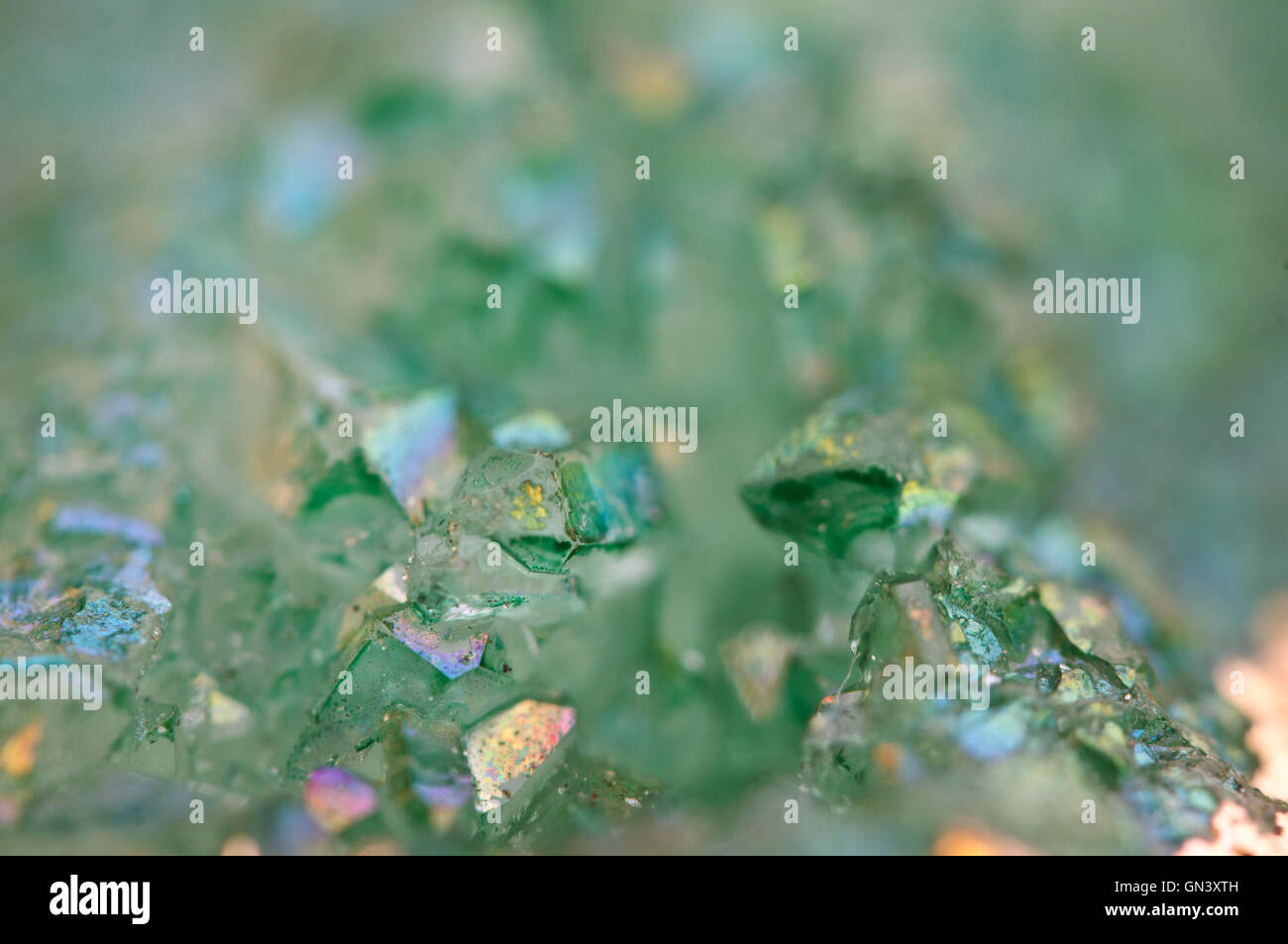 Druse green crystals Agate SiO2 silicon dioxide. Macro. Fantastic ...