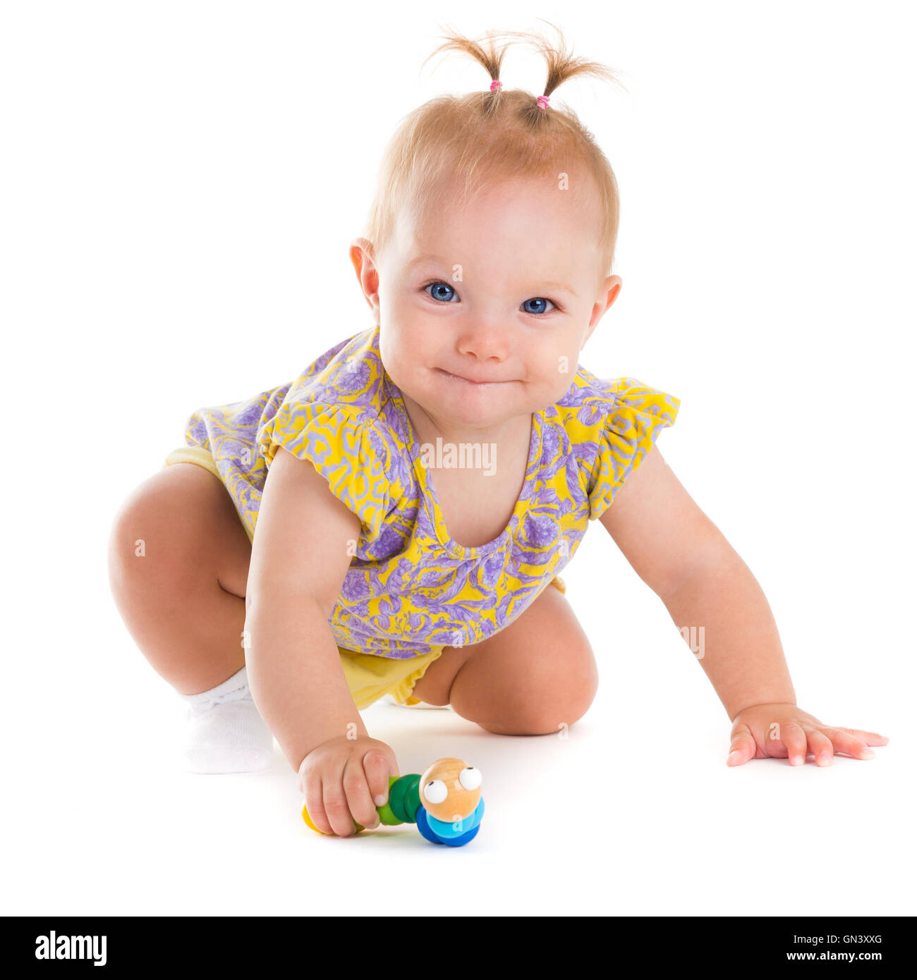 Child. Little girl. Portrait of beautiful happy baby Stock Photo - Alamy