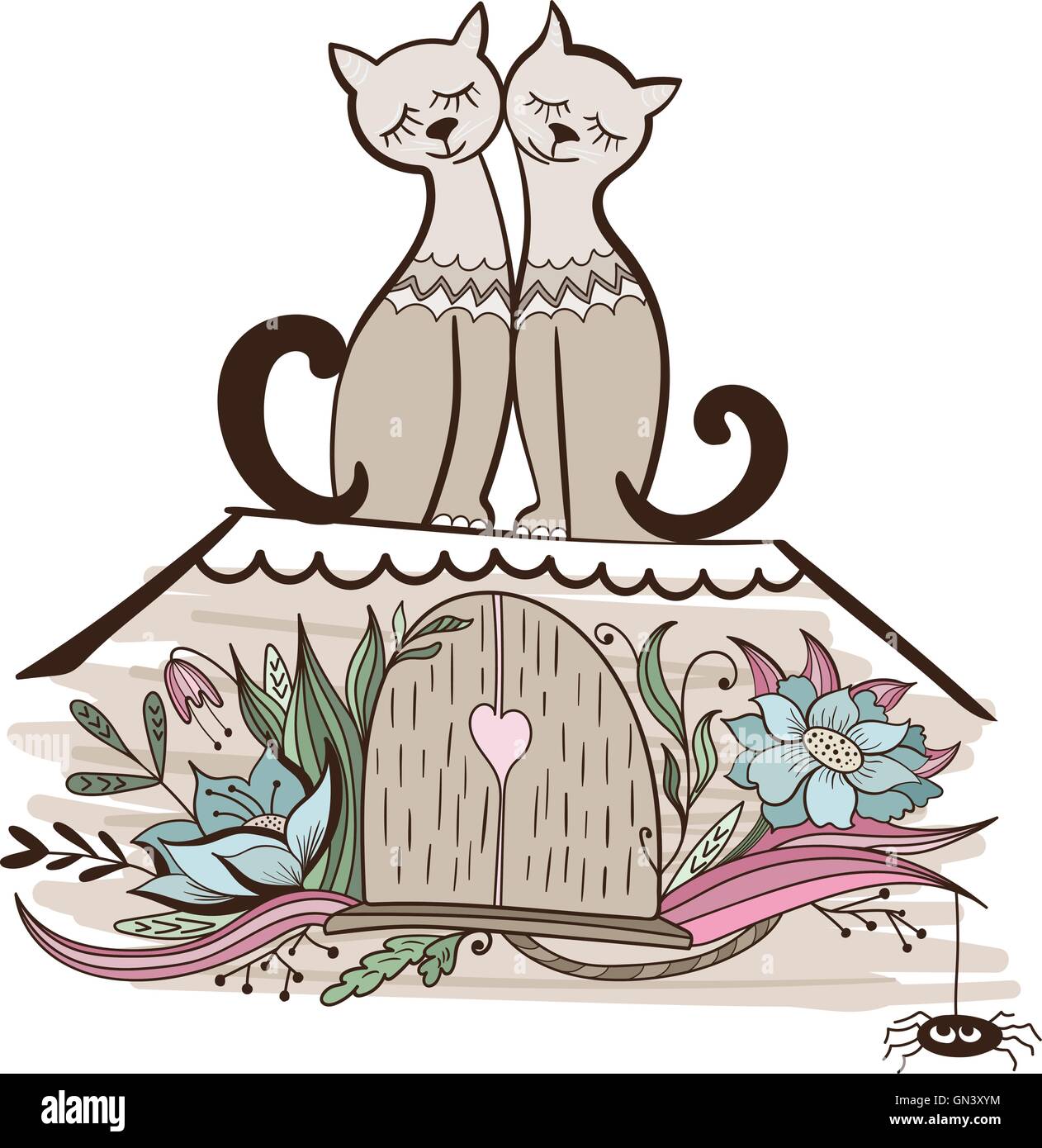 Vintage roof Stock Vector Images - Alamy