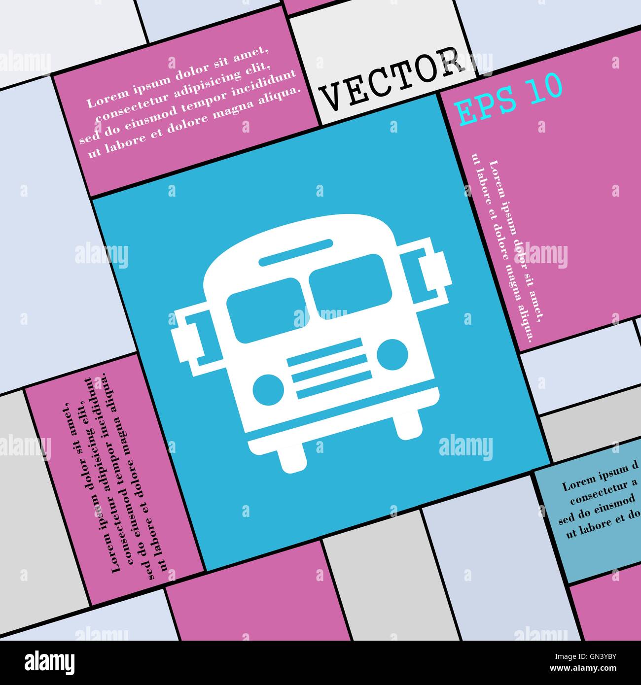 Bus icon sign. Modern flat style for your design. Vector Stock Vector ...