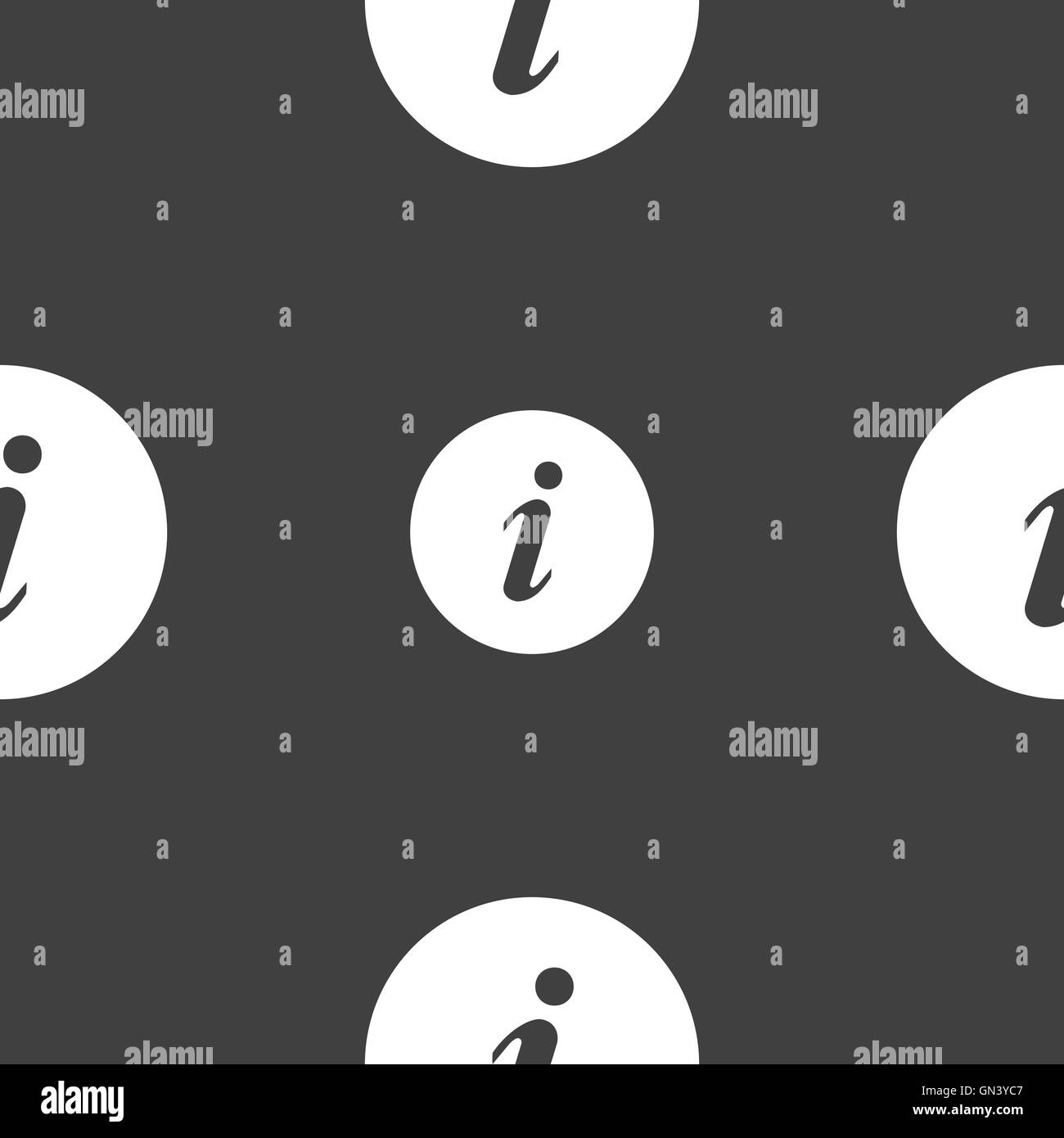info icon sign. Seamless pattern on a gray background. Vector Stock ...