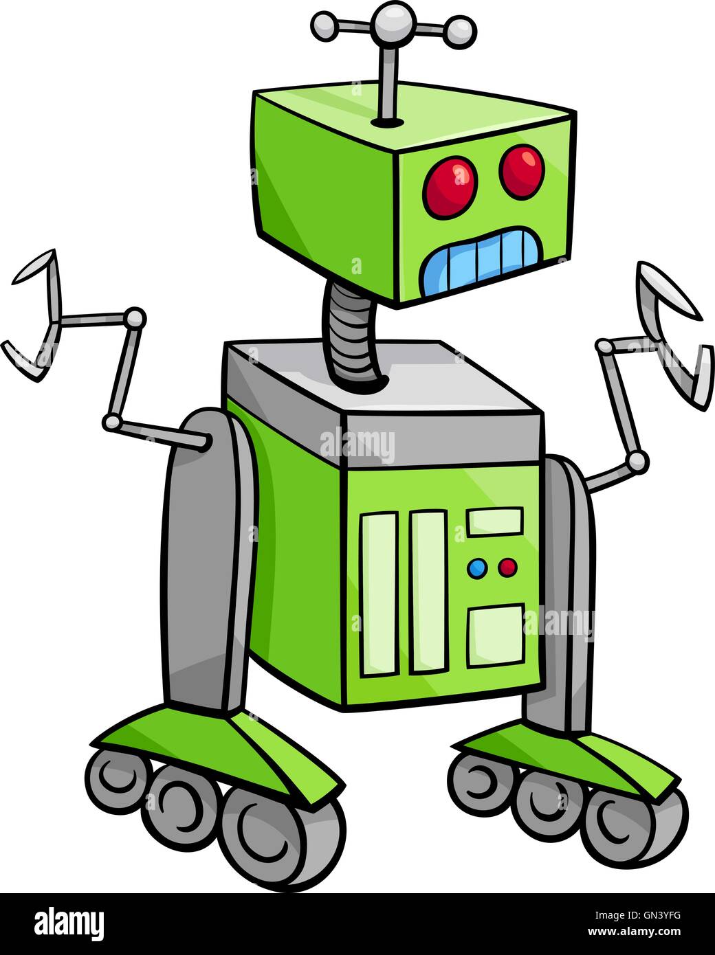 robot character cartoon illustration Stock Vector Image & Art - Alamy