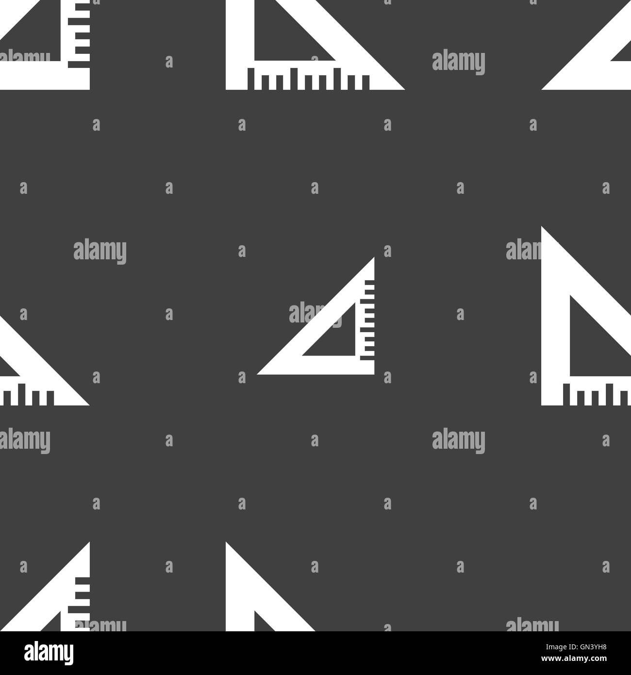 ruler icon sign. Seamless pattern on a gray background. Vector Stock ...