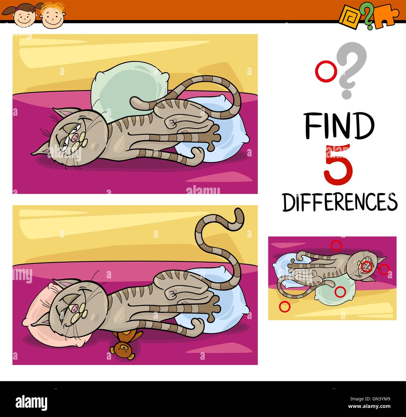 differences preschool task Stock Vector Image & Art - Alamy