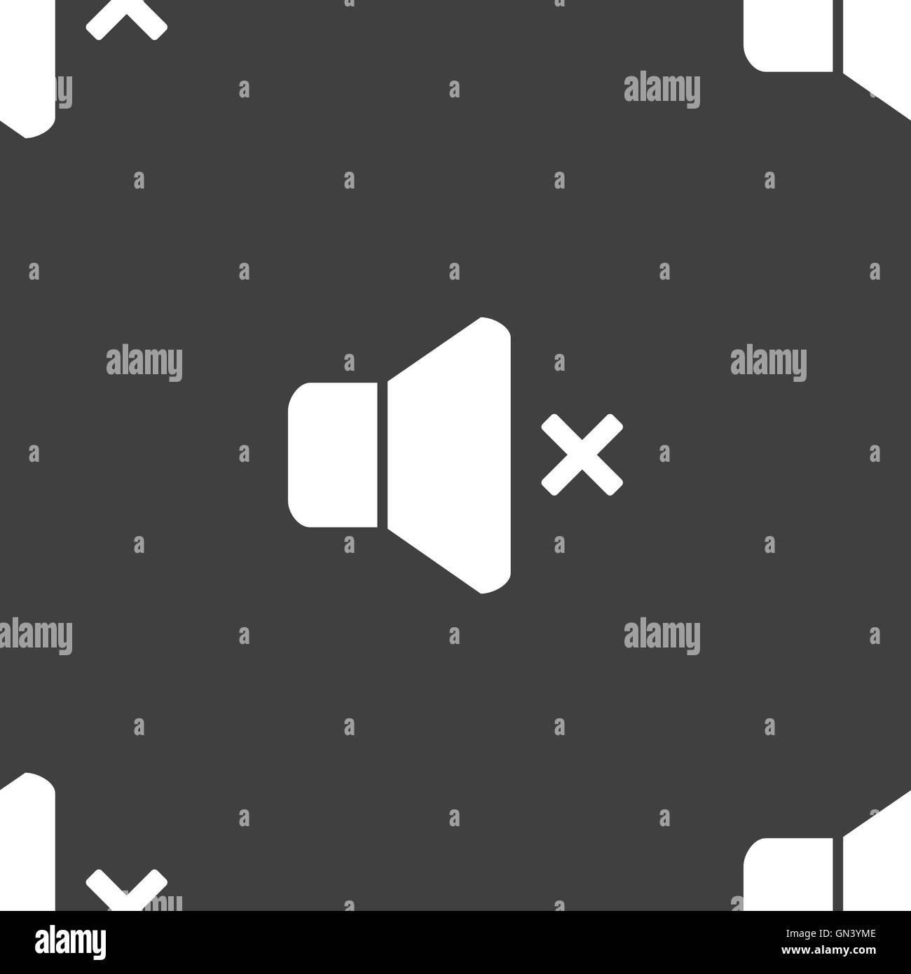 No Volume icon sign. Seamless pattern on a gray background. Vector ...
