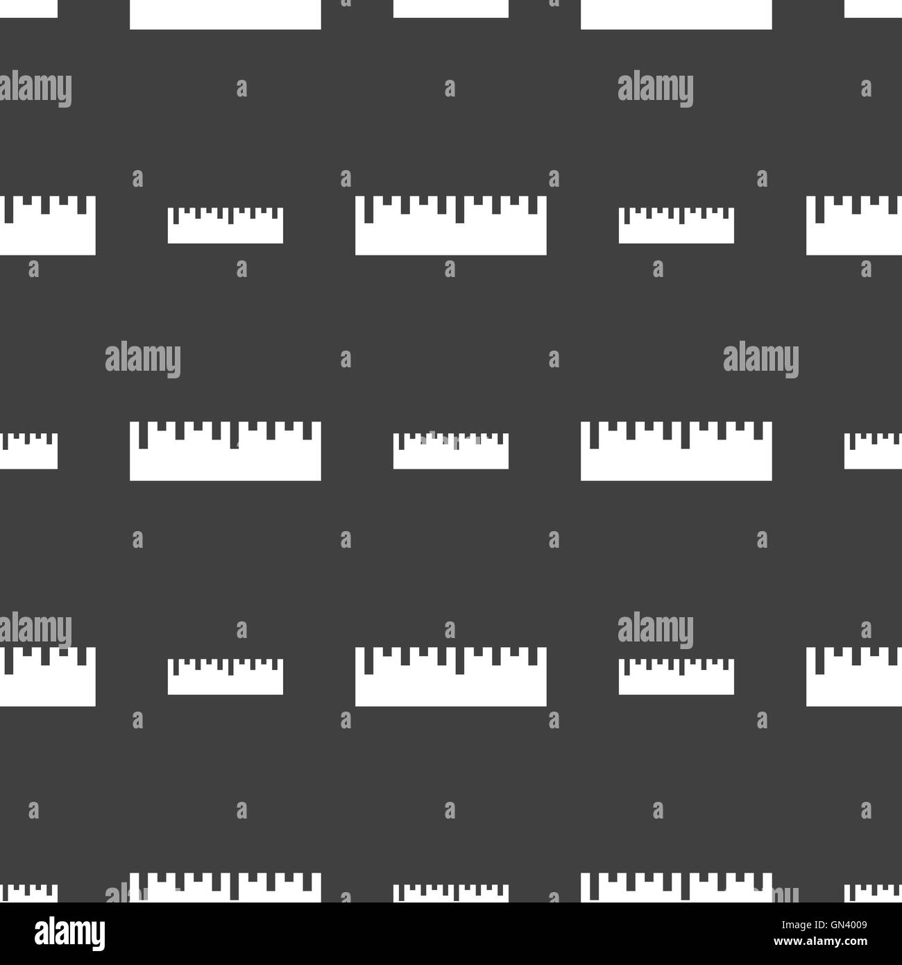 ruler icon sign. Seamless pattern on a gray background. Vector Stock ...