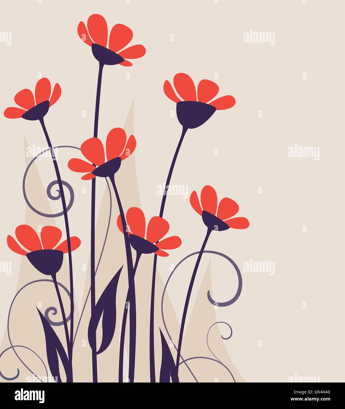 Vector wild flowers Stock Vector Image & Art - Alamy