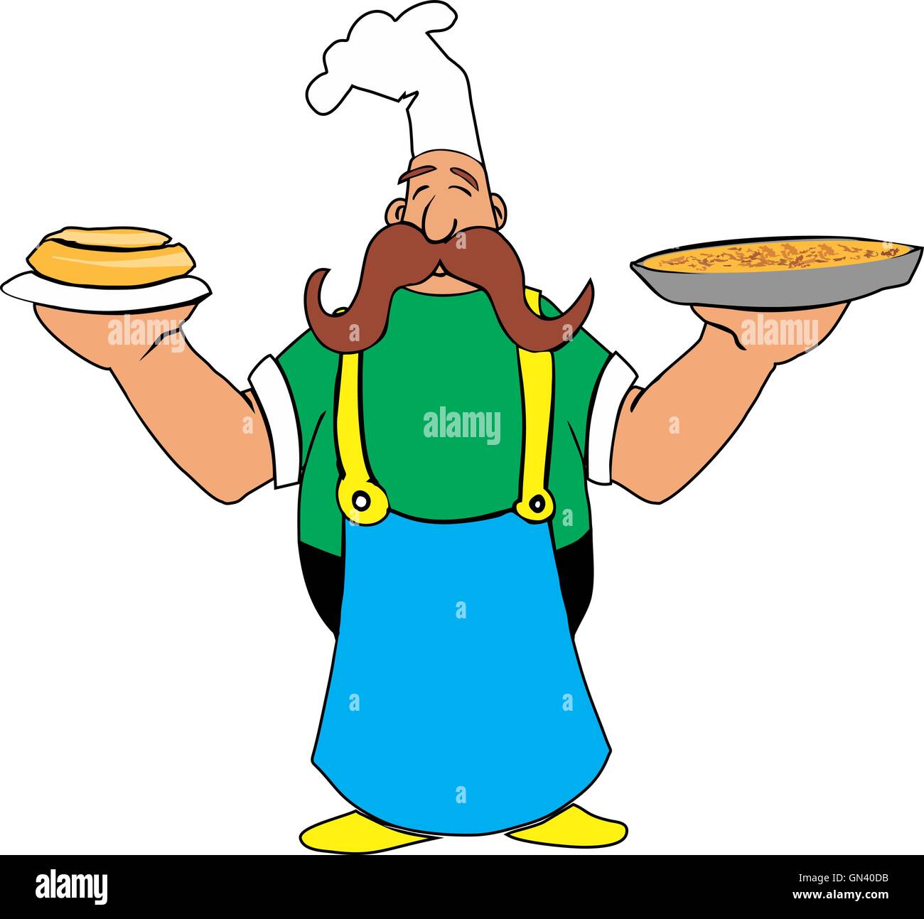 Chef holding in hands Stock Vector Images - Alamy