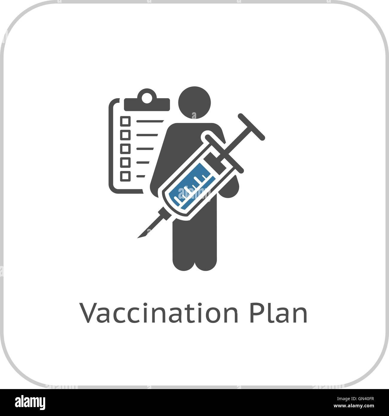 Vaccination and Medical Services Icon. Flat Design Stock Vector Image ...