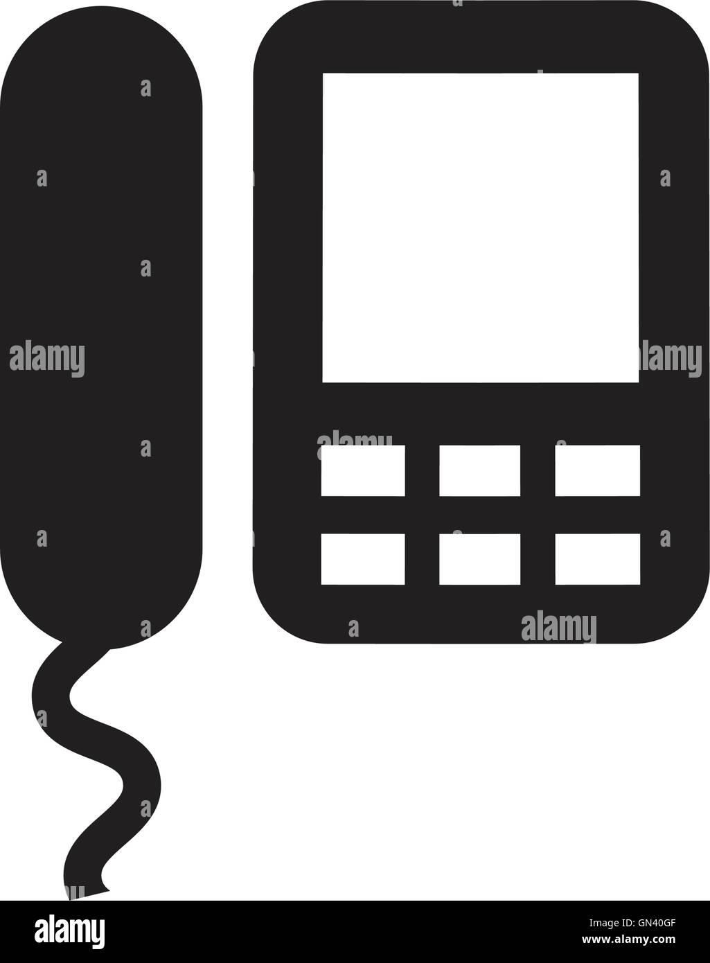 Telephone vector icon Stock Vector Image & Art - Alamy