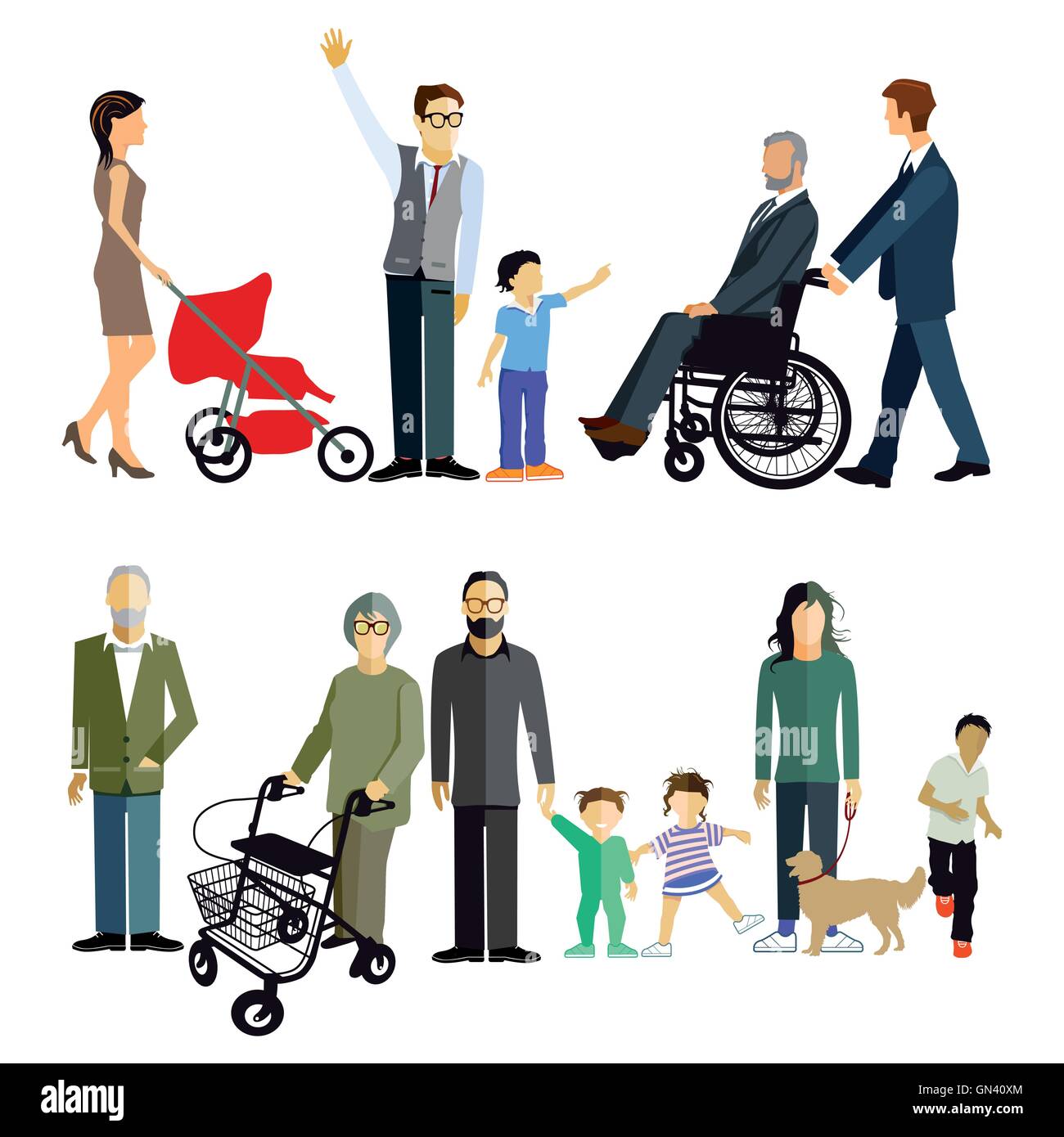 Generations and family Stock Vector Images - Alamy