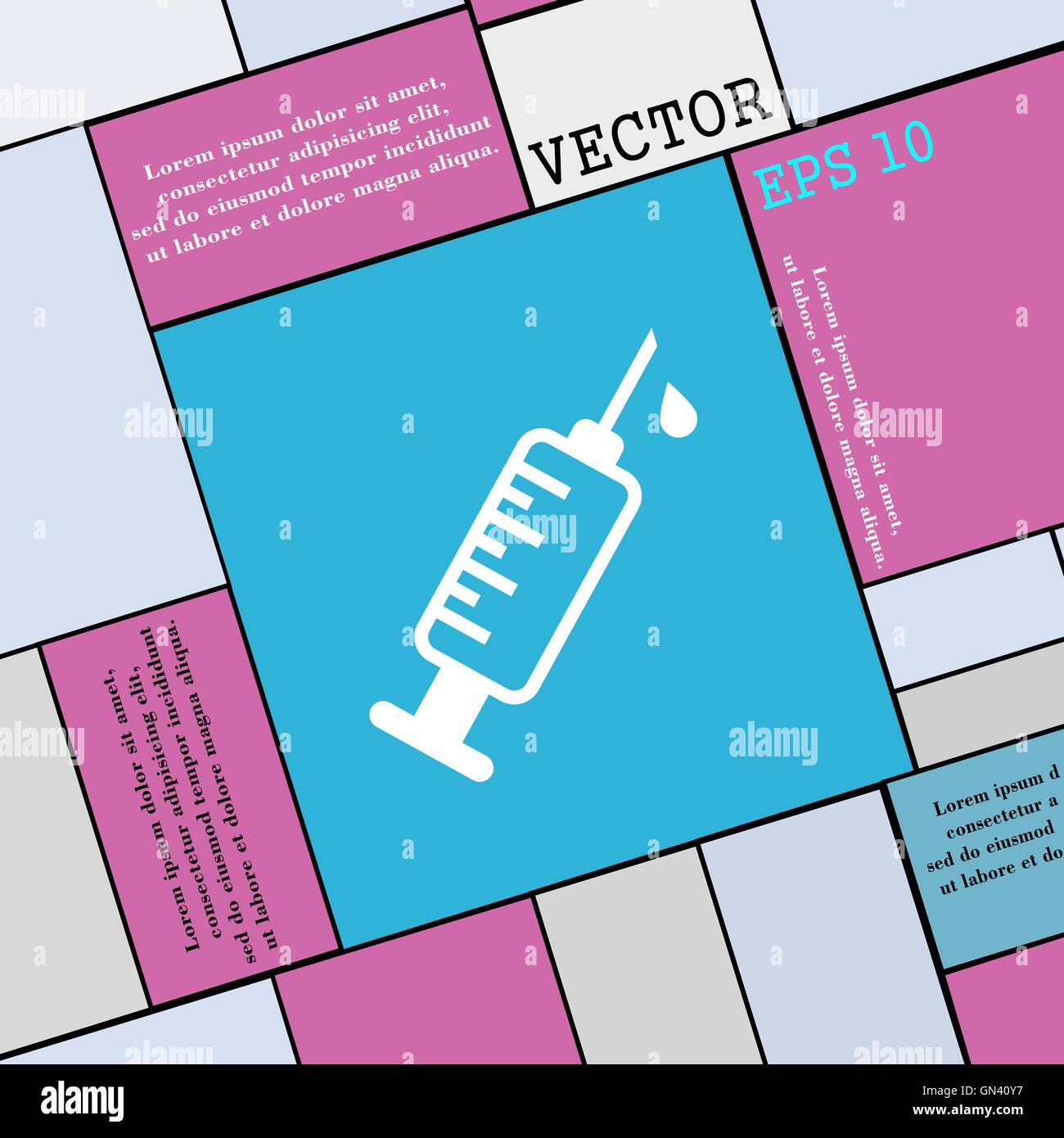 Vaccine modern line design Stock Vector Images - Alamy