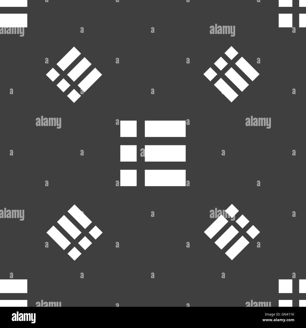 List menu, app icon sign. Seamless pattern on a gray background. Vector ...